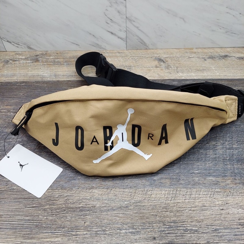 Air Jordan Retro Crossbody / Fanny Pack In Tan - Gem